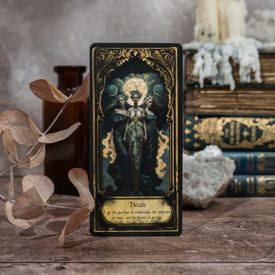Obsidian Veil Oracle Deck | Divine Feminine Shadow Work Tool | Erethereal